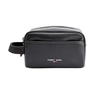 Tommy Hilfiger Trousse de toilette Essential en cuir - Femme - Sacs - Noir - Taille: ONE Size