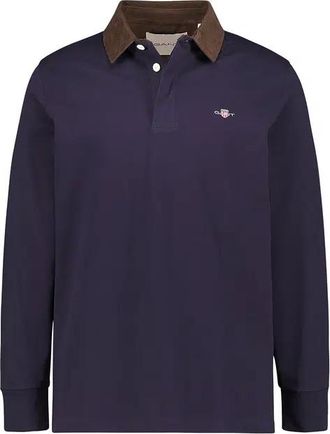 GANT Herren Polo-Shirts blau Baumwoll-Jersey