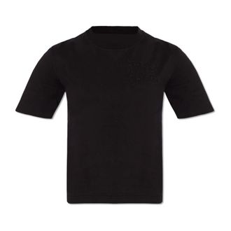 Palm Angels T-Shirt mit Logo - - Tops - Damen - Schwarzk - XS