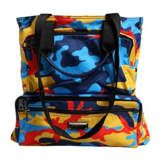 Dolce & Gabbana Multicolor Camo Nylon Shopper Tasche - - Bags - Damen - Mehrfarbig - ONE SIZE