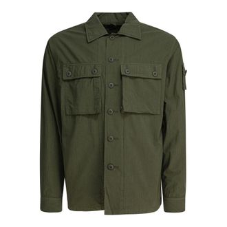 Beams Plus Homme, Vestes, Vert, Taille: L Veste Militaire Verte Légère Coupe Régulière