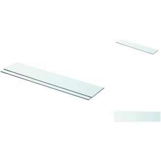 vidaXL Regalb&ouml;den 2 Stk. Glas Transparent 70x15 cm - Wandregal - Glasregal - Regalboden - Dekorationselement - Wohnaccessoires