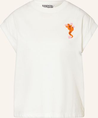 Essentiel T-Shirt Jungala Mit Schmuckperlen weiss