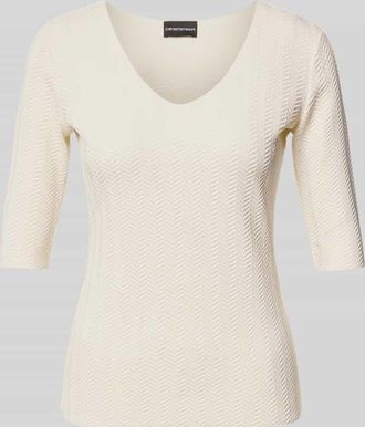 Emporio Armani Regular Fit Bluse mit Strukturmuster