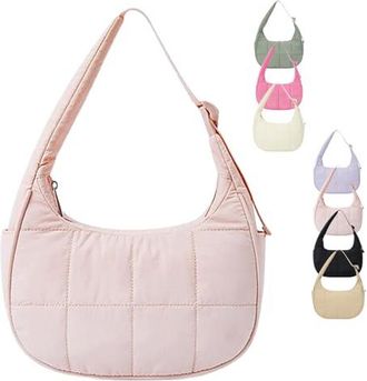 Generic Bloomrs Sac &agrave; main l&eacute;ger en nylon matelass&eacute; avec bandouli&egrave;re r&eacute;glable pour femme