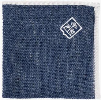 Corneliani Silk and Linen Pocket Square with Contrasting Edge size Unica