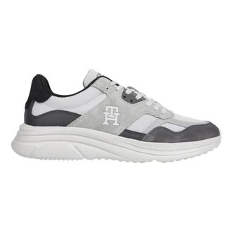 Tommy Hilfiger Graue Runner Sneakers Farbblock - - Shoes - Herren - Mehrfarbig - 45 EU