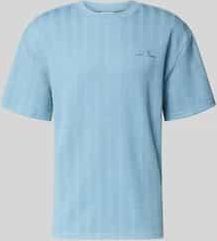 Les Deux T-Shirt mit Strukturmuster und Rundhalsausschnitt