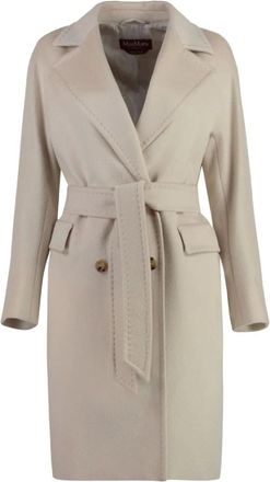 Max Mara Femme, Manteaux, Beige, Taille: 36 FR Manteau crois&eacute; ceintur&eacute;