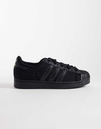 adidas Originals Superstar II - Baskets tress&eacute;es - Noir triple