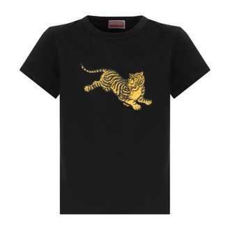 Kenzo Femme, Tops, Noir, Taille: 38 FR T-shirt imprim&eacute;