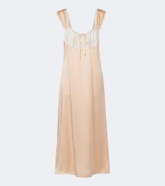 Chlo&eacute; Chlo&eacute; Midikleid aus Seidensatin mit Spitze