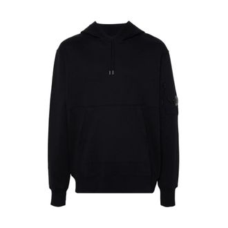 C.P. Company Blauer Baumwoll-Logodetail-Sweatshirt - - Sweatshirts & Hoodies - Herren - Blau - 2XL