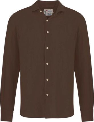MC2 Saint Barth Homme, Chemises, Brun, Taille: XL Chemise en lin