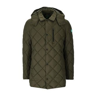 Save The Duck Homme, Vestes, Vert, Taille: 2XL Veste Rembourrée Vert à Carreaux