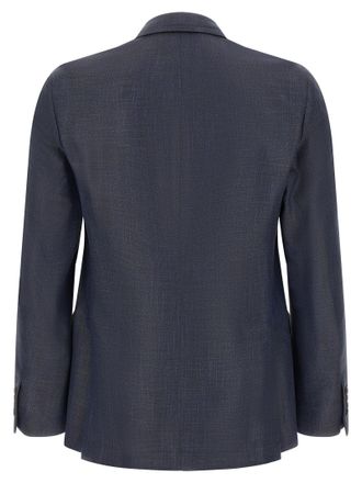 Pal Zileri Single-Breasted Tailored Blazer - Navy