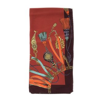 Etro Seidenschal mit Paisley-Muster und Fransen - - Accessories - Damen - Orange - ONE SIZE