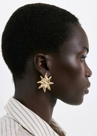 Mango Ohrringe Sonnen Textur gold - Damen - Einheitsgr&ouml;&szlig;e - MANGO