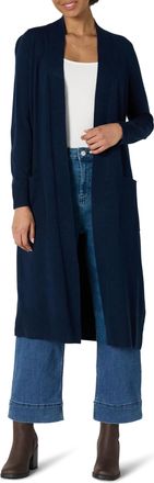 Amazon Essentials Damen Leichter Cardigan in regulärer Passform und Staubmantellänge, Marineblau, XXL