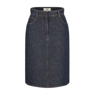 Fendi Damen, R&ouml;cke, Blau, XSGr&ouml;&szlig;e