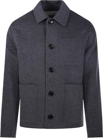 Ami Homme, Vestes, Gris, Taille: L Veste Boxy Boutonnée
