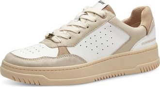 s.Oliver Damen Sneaker flach mit Dicker Sohle Bequem, Mehrfarbig (Gold Comb.), 37 EU