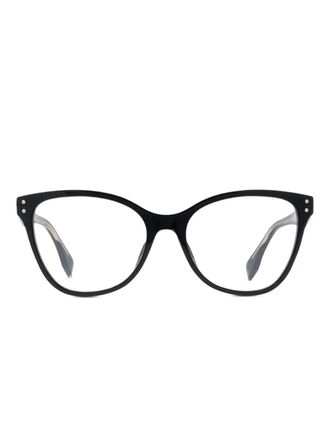 Fendi lunettes de vue à logo - Noir