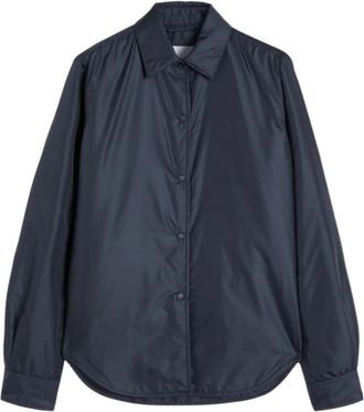 Aspesi Blaue Gepolsterte Nylon-Overshirt - - Jackets - Damen - Blau - XS