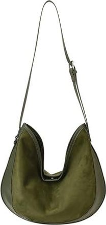 Generic Sac &agrave; bandouli&egrave;re Crescent Bag couleur unie en cuir PU sac &agrave; bandouli&egrave;re d&eacute;contract&eacute; l&eacute;ger pour femme, travail, shopping et utilisation quotidienne, v