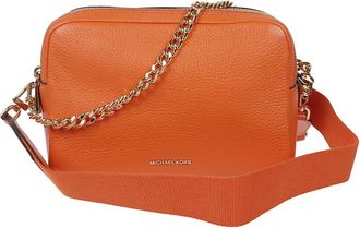 Michael Kors Femme, Sacs, Orange, Taille: ONE Size Sac bandouli&egrave;re appareil photo en cuir