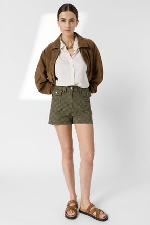 Gerard Darel Short &agrave; monogramme - AUBRY - Vert Kaki