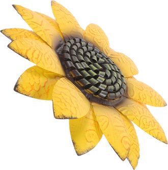 Valiclud Eisenkünstlerische Sonnenblumen-wanddeko in Gelbe Metallblume Zum Aufhängen Für Wohnzimmer Garten Und Küchenwand Dekoratives Wohnzimmer Gartendekor