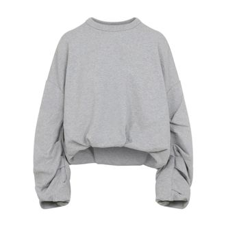 Dries Van Noten Femme, Sweatshirts et sweats &agrave; capuche, Gris, Taille: 36 FR Oversized SweaT-shirt