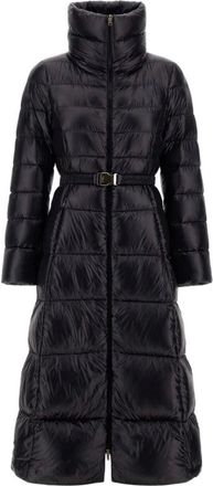 Herno Femme, Manteaux, Noir, Taille: 38 FR Veste en duvet de nylon ultral&eacute;ger avec ceinture