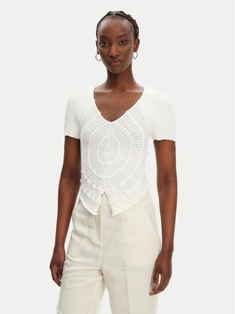 Pinko Bluse Falterona Maglia 104625 A2E6 Wei&szlig; Regular Fit