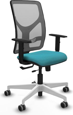 Piqueras y Crespo Schreibtischstuhl, T&uuml;rkis, mit 1D-Armlehnen, h&ouml;henverstellbare Lendenwirbelst&uuml;tze, ausgestattet mit Syncro/Traslack und Schneideschaum, mit Rollen von