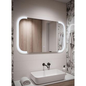 Badplaats Badplaats - Badezimmerspiegel Franca led - 80 x 60 cm - Spiegel - Duschspieg