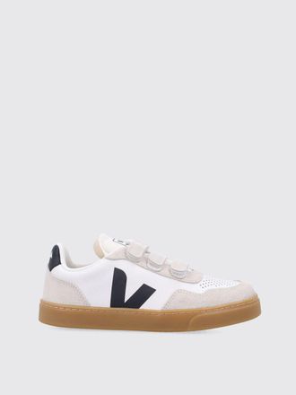 Veja V-90 Kinder-Sneaker aus Leder und Wildleder mit Klettverschluss