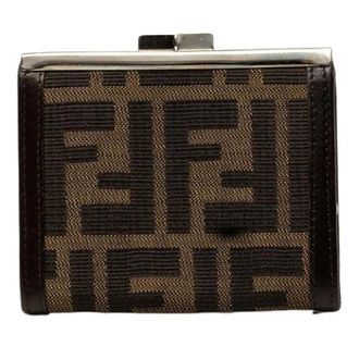 Fendi Portefeuille Pre-owned en toile - Femme - Pre-owned - Brun - Taille: ONE Size