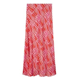 Patrizia Pepe Femme, Jupes, Rouge, Taille: 36 FR Midi Viscose Skirt