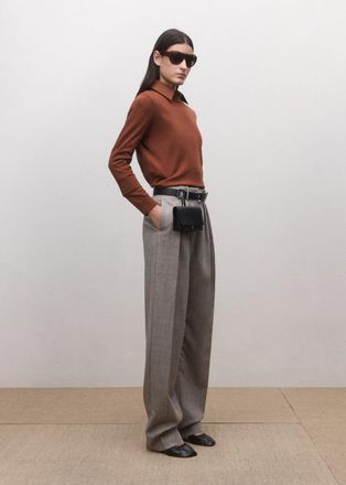 Mango Pull-over 100 % laine col rond rouge-orang&eacute; - Femme - XS - MANGO