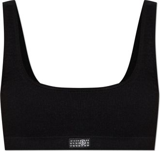 Maison Margiela Logo Lingerie Top - Femme - Sous-v&ecirc;tements - Noir - Taille: 42 FR