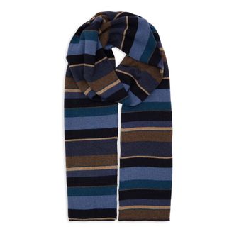 Gallo Gallo, unisex, Accessoires, Multicolore, Taille: ONE Size Écharpe bleue unisexe simple avec rayures multicolores