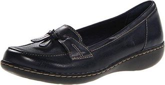 Clarks Femme Ashland Bubble Mocassin, Cuir Bleu Marine, 40 EU