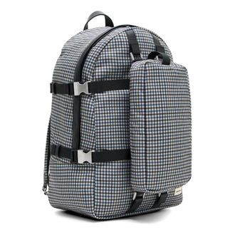 Emporio Armani Artwork Check Rucksack - - Bags - Herren - Grau - ONE SIZE