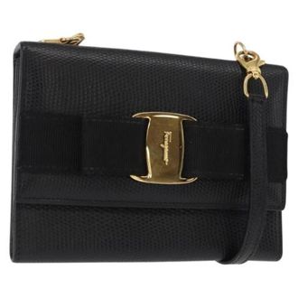 Ferragamo Pre-owned Leder Schultertasche - - Pre-owned - Damen - Schwarzk - ONE SIZE