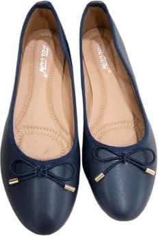 Generic Ballerines plates pour femme - Uni - Pour le travail et lécole - Tailles 36 à 42, bleu, 38 EU