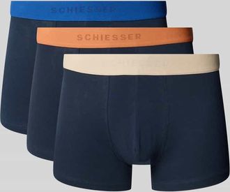 Schiesser Regular Fit Trunks aus Baumwoll-Mix im 3er-Pack