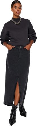 Trendyol Trendyol, Black Slit Maxi Denim Skirt TWOSS23ET00289, Black, 34