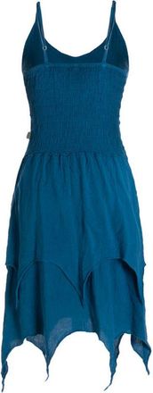 vishes Zipfelkleid Sommerkleid Lagenlook Baumwolle Spaghettitr&auml;ger Alternative Mode, Boho, Hippie, Ethno, Festival